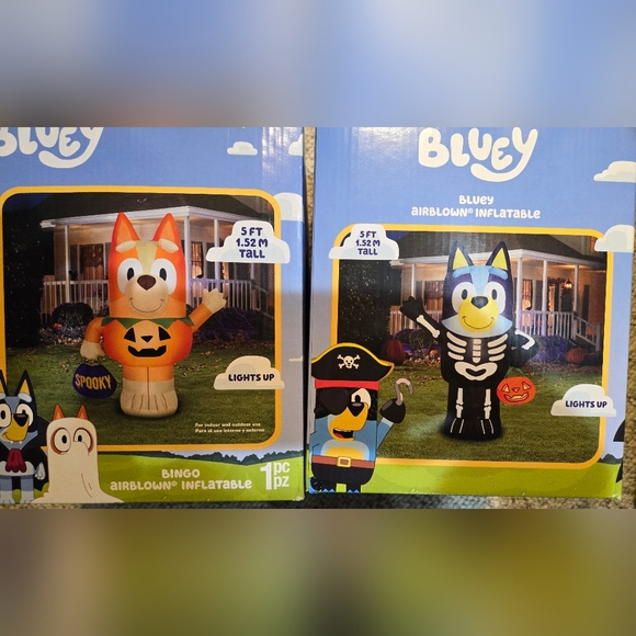 Disney | Holiday | Bluey Bingo Inflatable Bundle 5ft New Halloween Blow ...